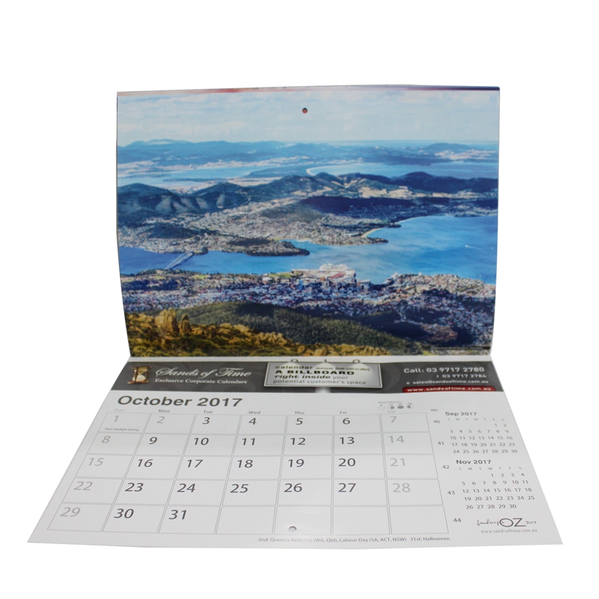 Custom design printing wall hanging calendar