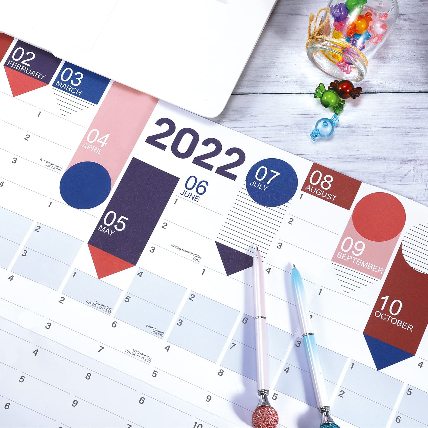 Custom printing large wall planner calendar