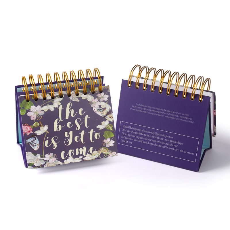 Custom small size daily inspirational desk calendar