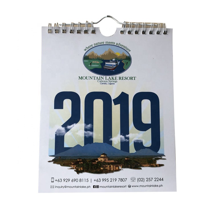 Customised promotion spiral binding poster calendar