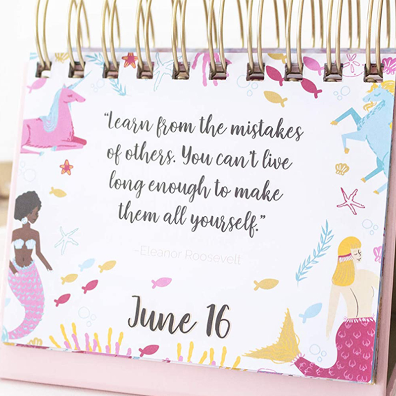 Daily inspirational quotes desk tent calendars