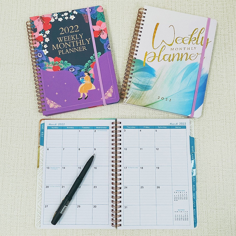 Full color custom design weekly diary calendar