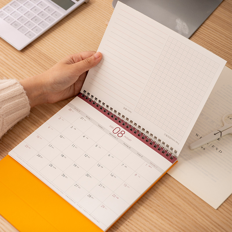 Organizer tent desk calendar with logo
