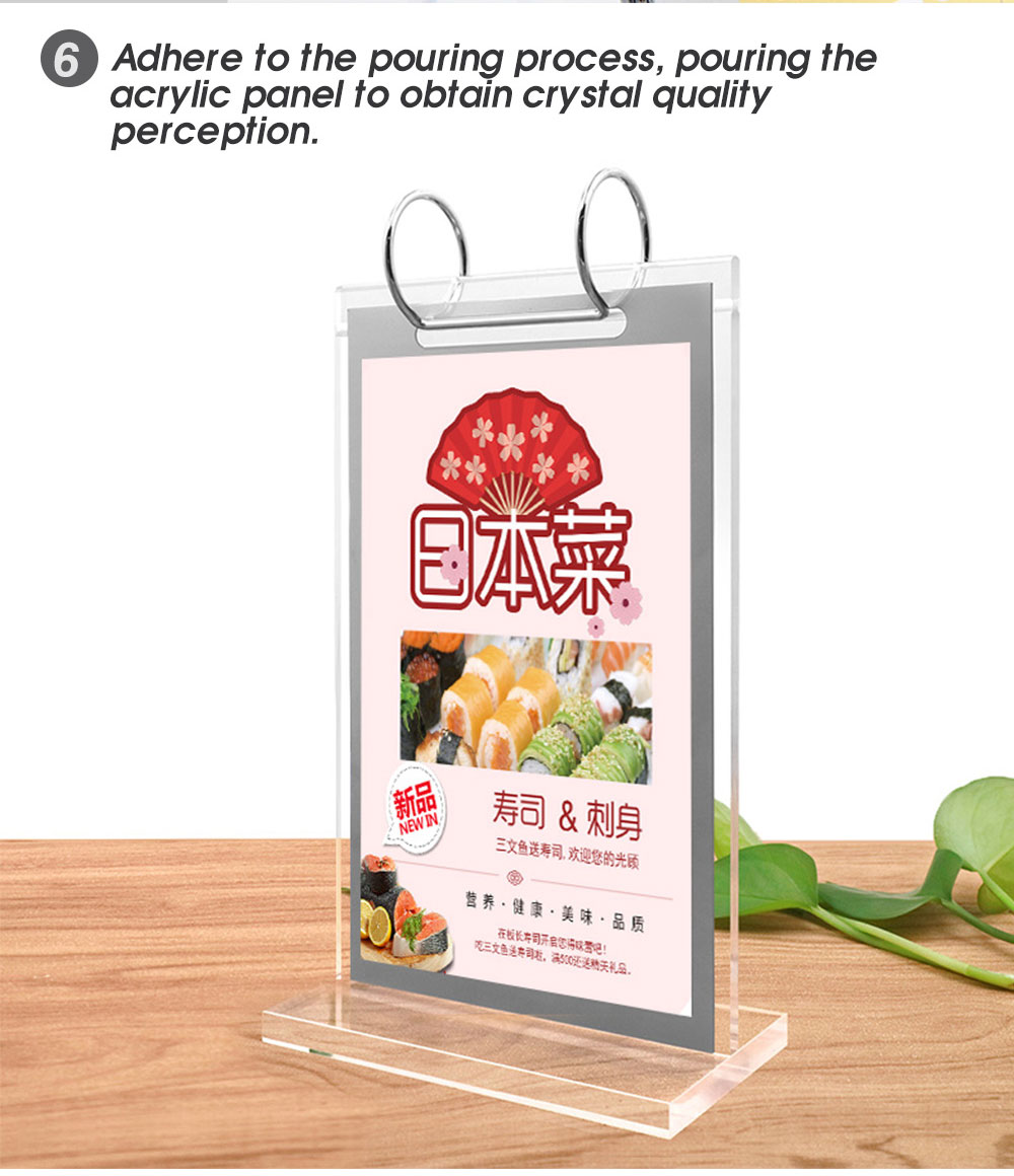 Stand restaurant menu paper poster calendar